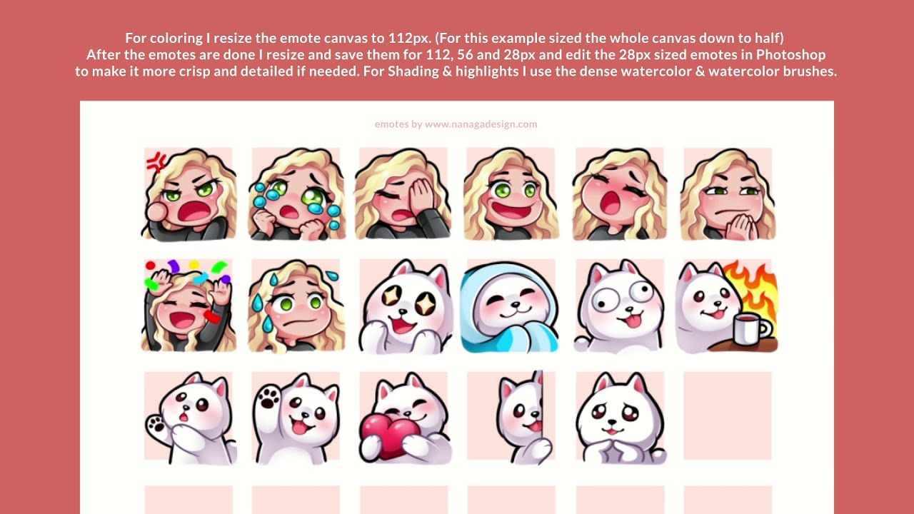 Twitch emotes coloring speedpaint (small tutorial) - YouTube