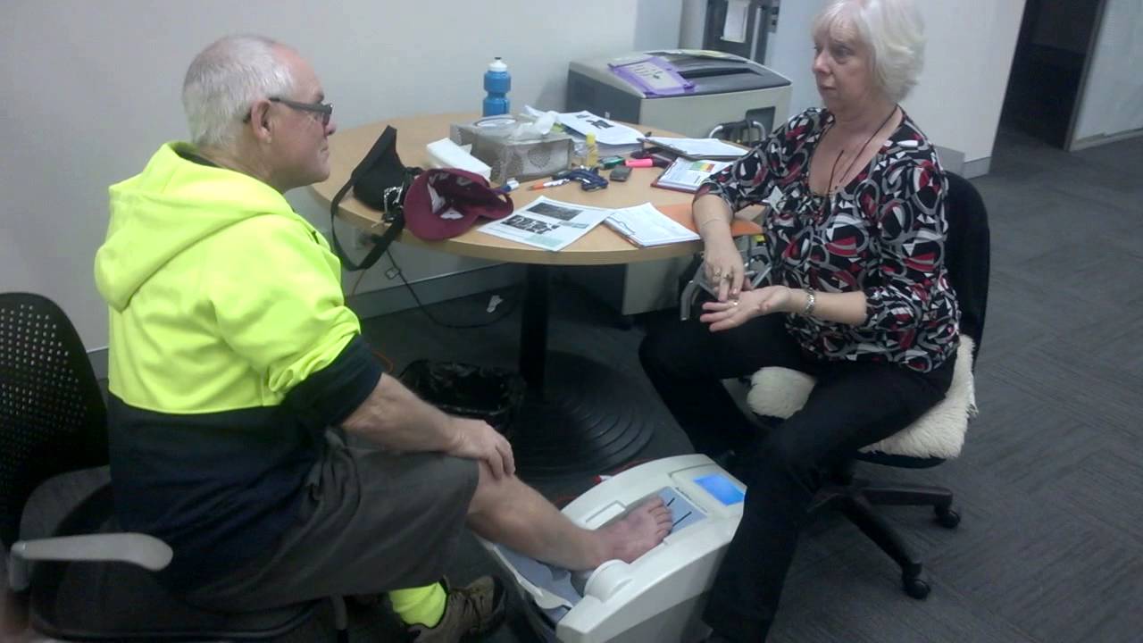 Heel Ultrasound Bone density test with James E Taylor - YouTube