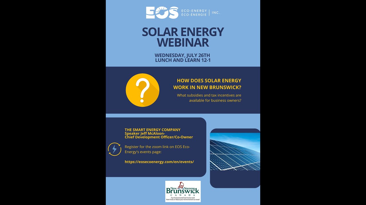 EOS Solar Energy Webinar July 2023 - YouTube