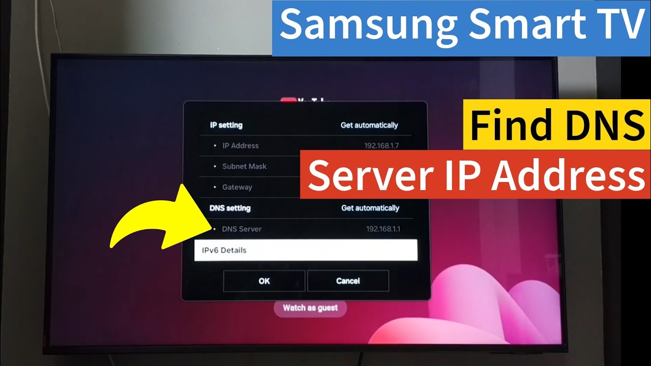 How to Find DNS Server IP Address on Samsung Tizen Smart TV | Locate ...