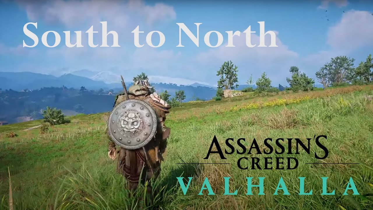 Walking through Assassin's Creed Valhalla from South to North - YouTube