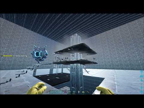 ARK - How to stack tek troughs on ceilings - YouTube