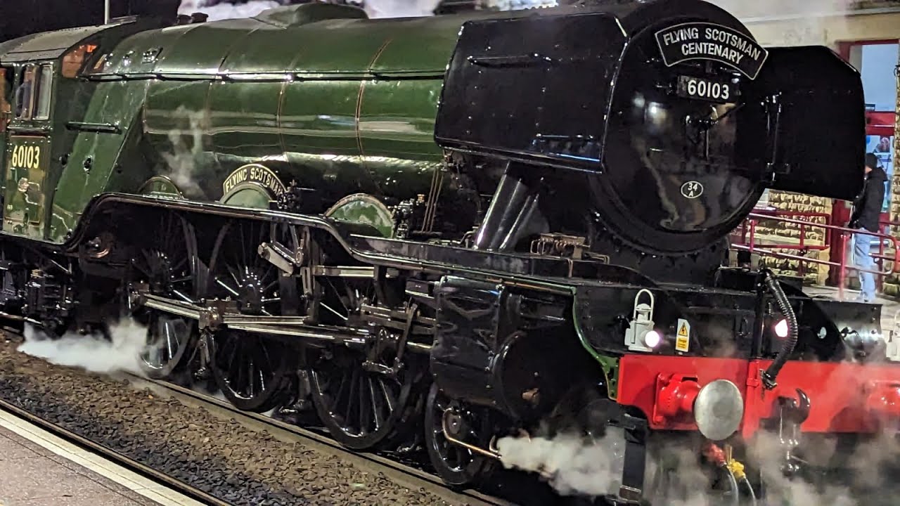 Flying Scotsman 4472 Locomotive and Train at Todmorden in West ...