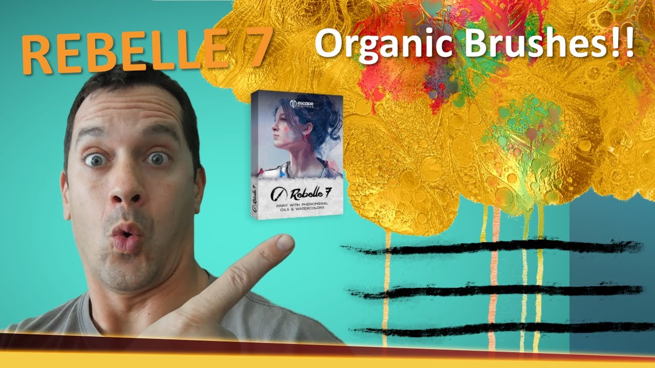 Rebelle 7 Brushes pack - ORGANIC Brushes, UNIQUE on every stroke! - YouTube