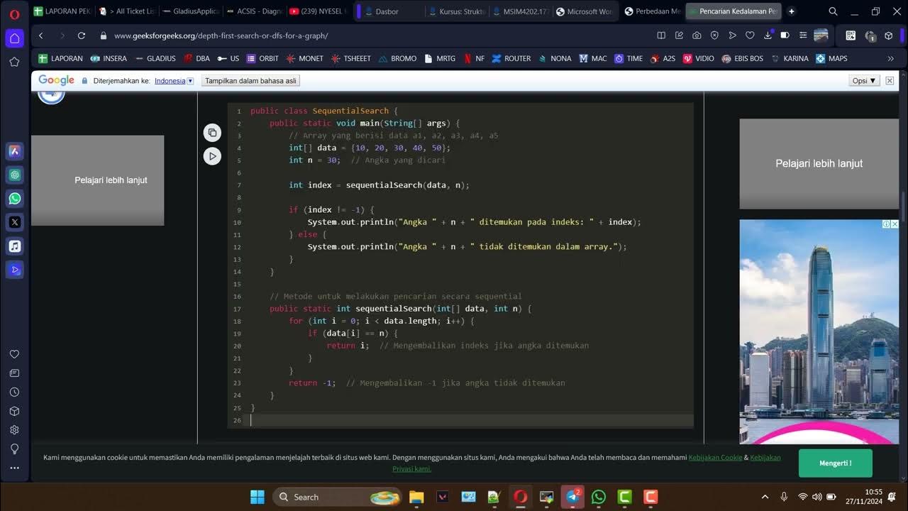 Java Script untuk Sequential Search - YouTube