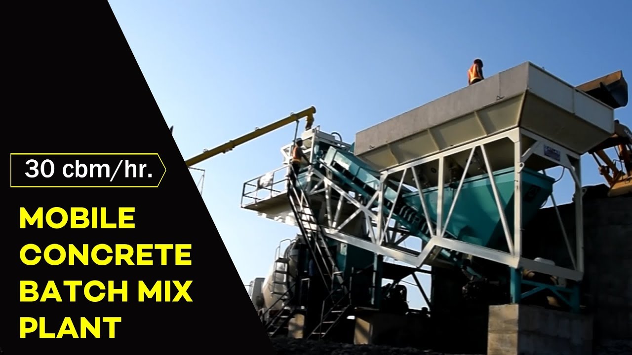 Wet mix concrete batch plant - Concrete plant operation - YouTube