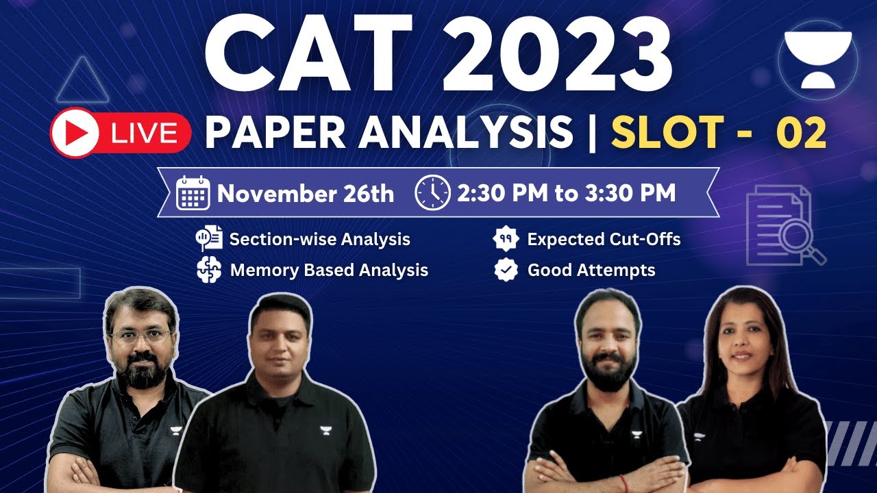 CAT 2023 SLOT 2 | Detailed analysis | Memory-Based Questions | Exam ...