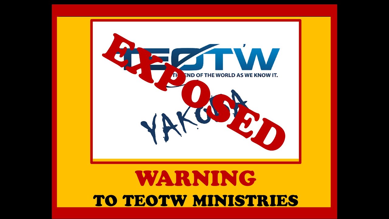 WARNING TO TEOTW MINISTRIES - YouTube