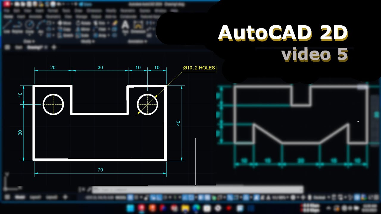 Ex 4 || autocad 2D || chapter 1 - YouTube