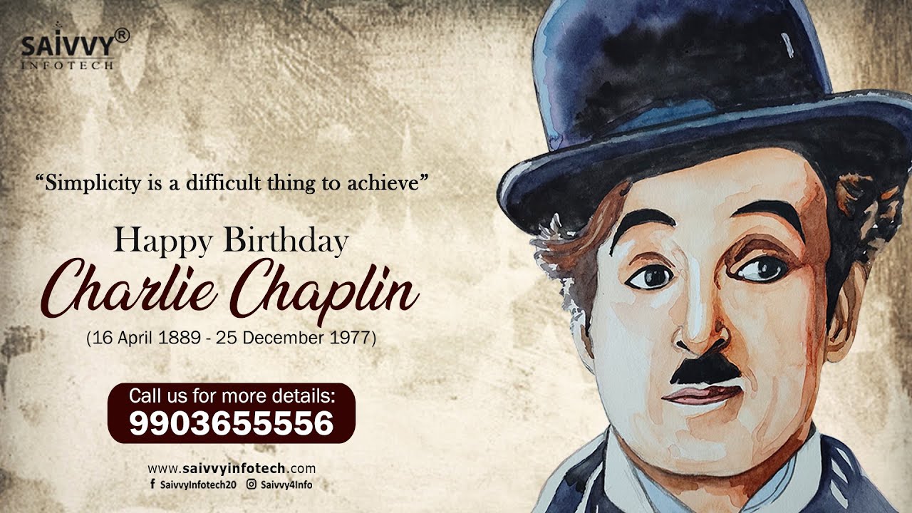 Tribute to Charlie Chaplin on his birthday! Speed-drawing of the great ...