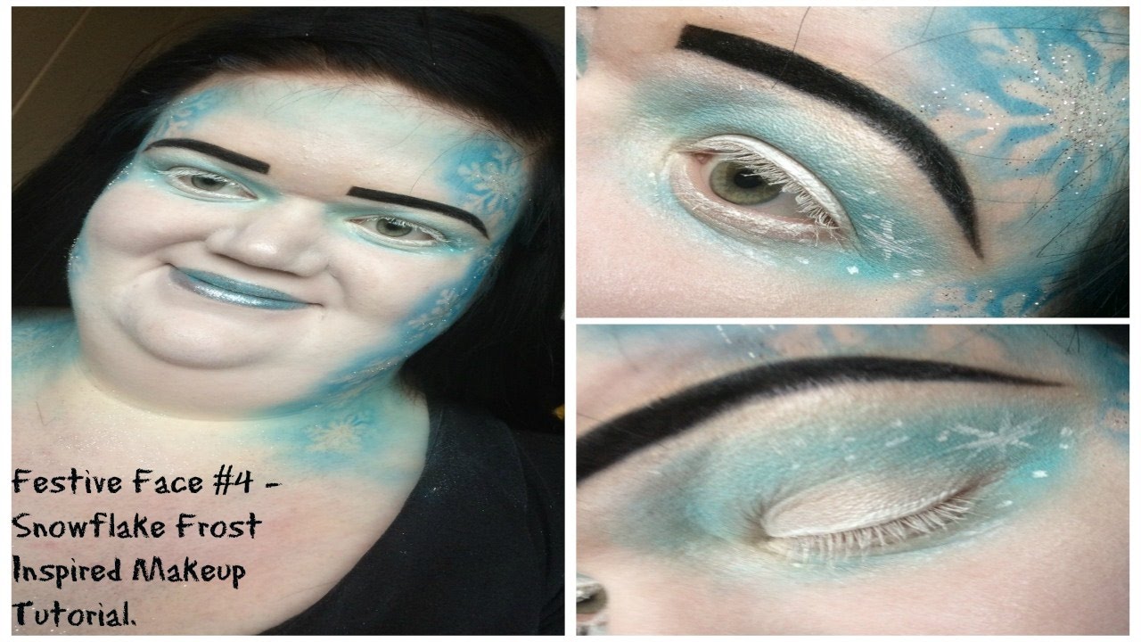 Festive Face #4 snowflake frost Inspired Makeup Tutorial. - YouTube