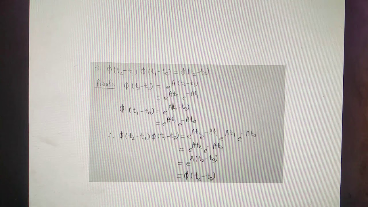 Properties of state transition matrix - YouTube