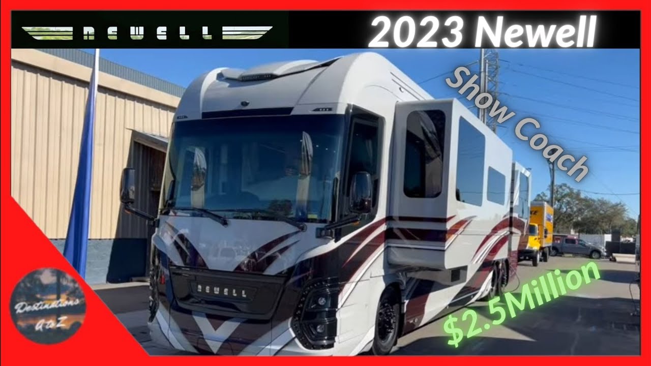 TOUR of 2023 Newell P50 Show Coach at Tampa RV Supershow Florida - YouTube