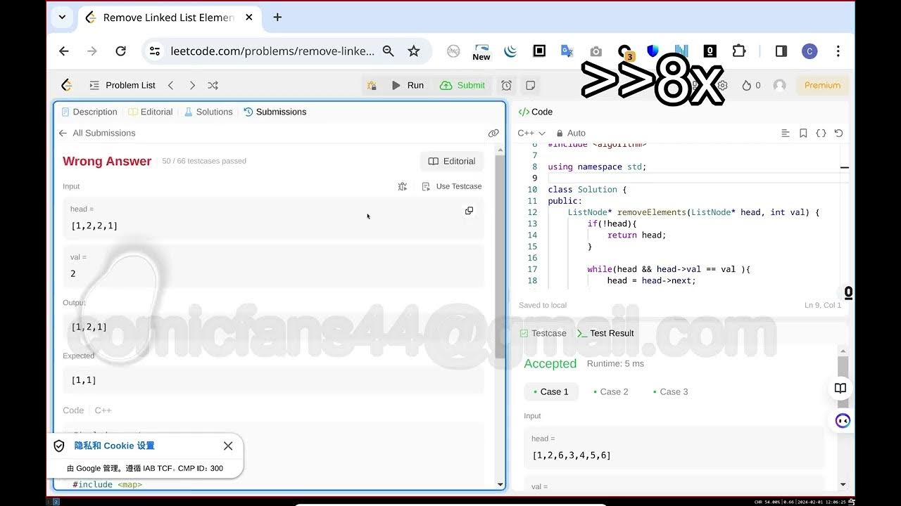 Leetcode 203 Remove Linked List Elements Youtube