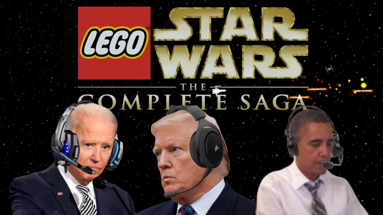 US Presidents Play Lego Star Wars: The Complete Saga Duel Mode - YouTube