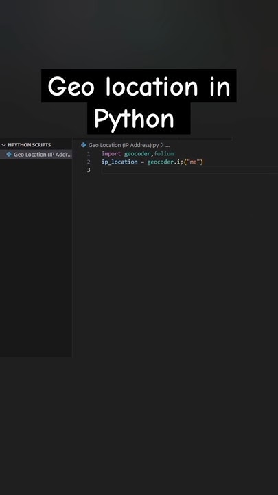 Cyber security series part 1 |How to have geolocation with ip in python| 🔥 #shorts - YouTube