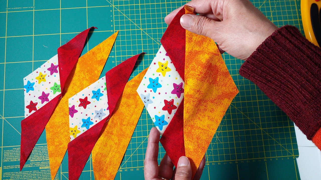 Patchwork with a New and Easy technique! Creative sewing with scraps of ...