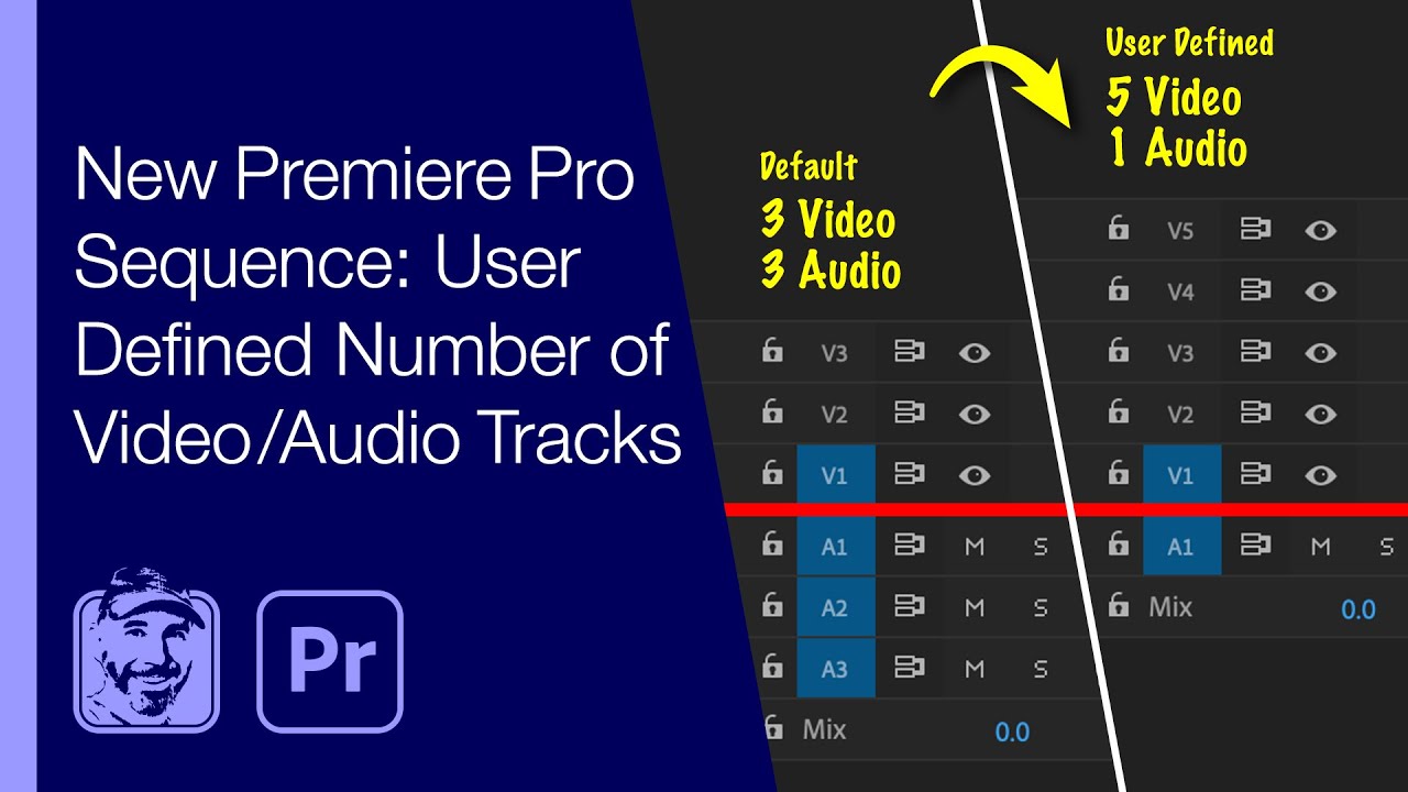 New Premiere Pro Sequence: User Defined Number of Video/Audio Tracks ...