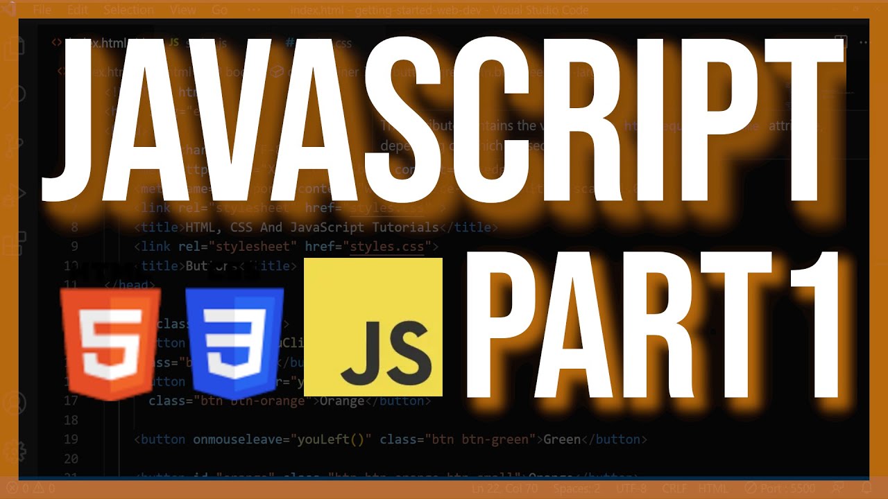 Javascript Intro Part 1 Youtube