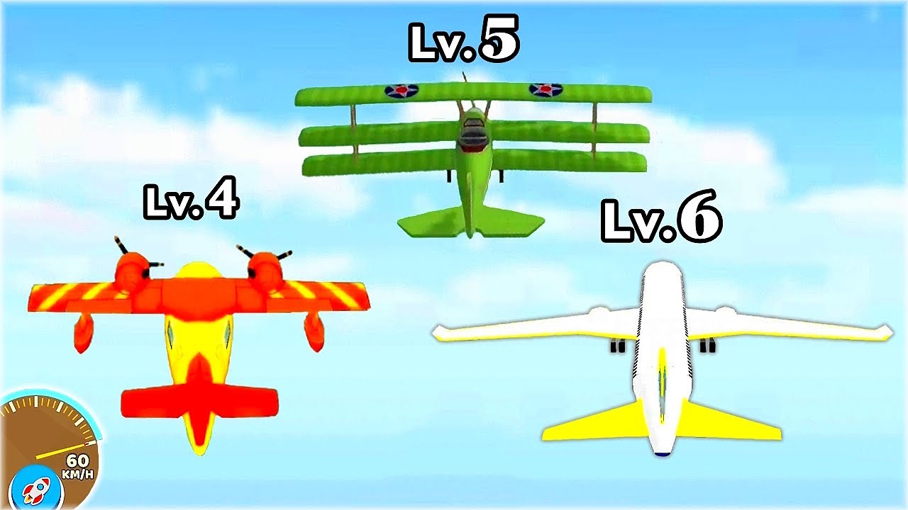 Epic Plane Evolution - Max Level of Seaplane, Biplane and Commercial Plane! - YouTube