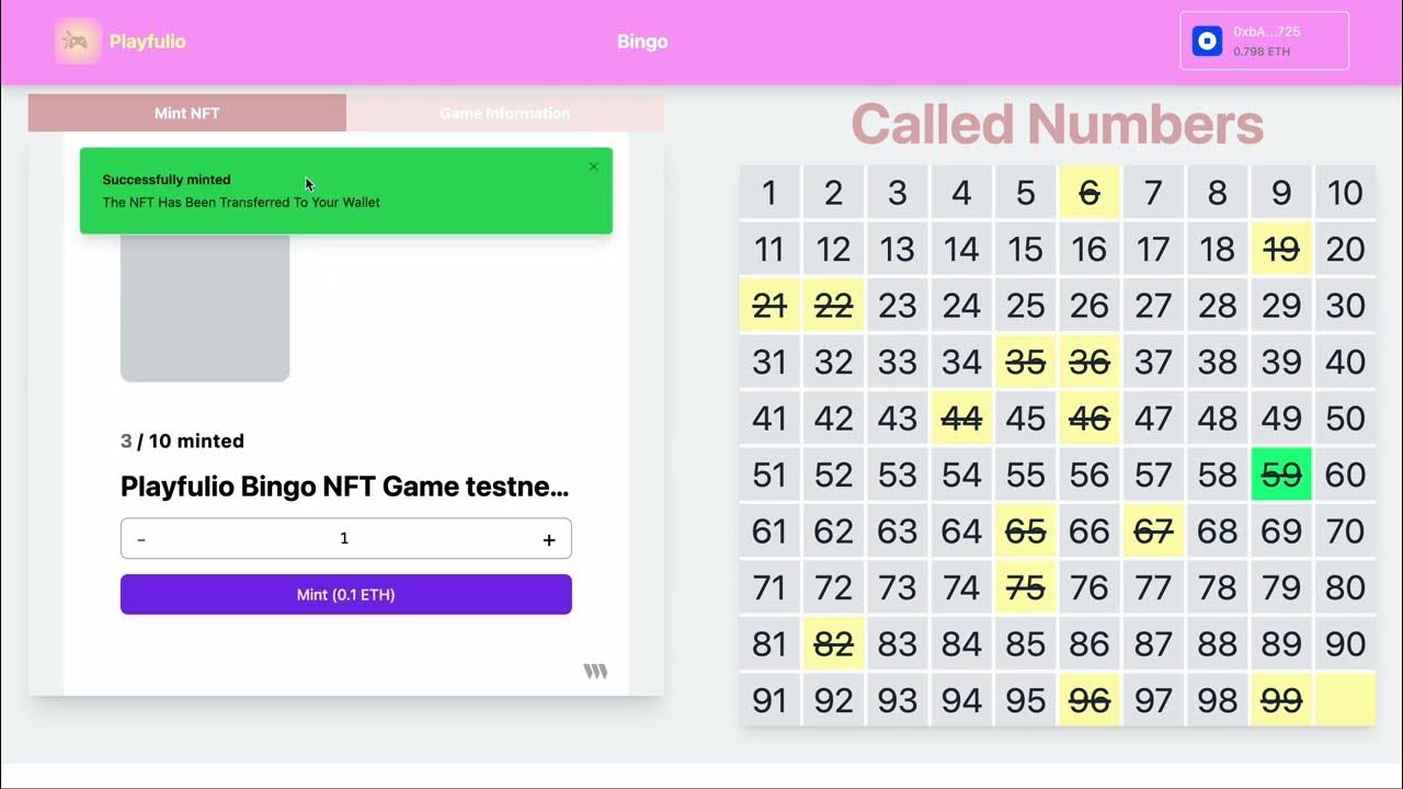 Playfulio Game Walkthrough - How to Play a Bingo NFT Game - YouTube