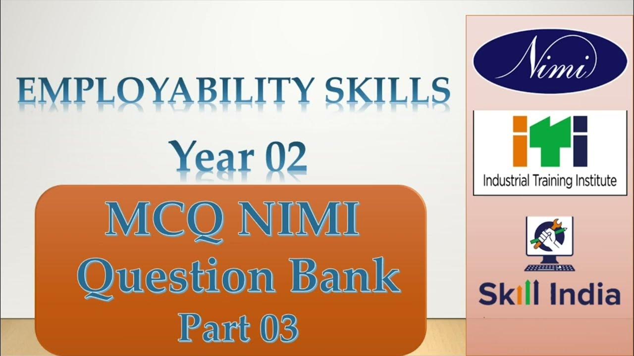 3. Employability Skills 2nd Year Bharat Skills Question Bank ...