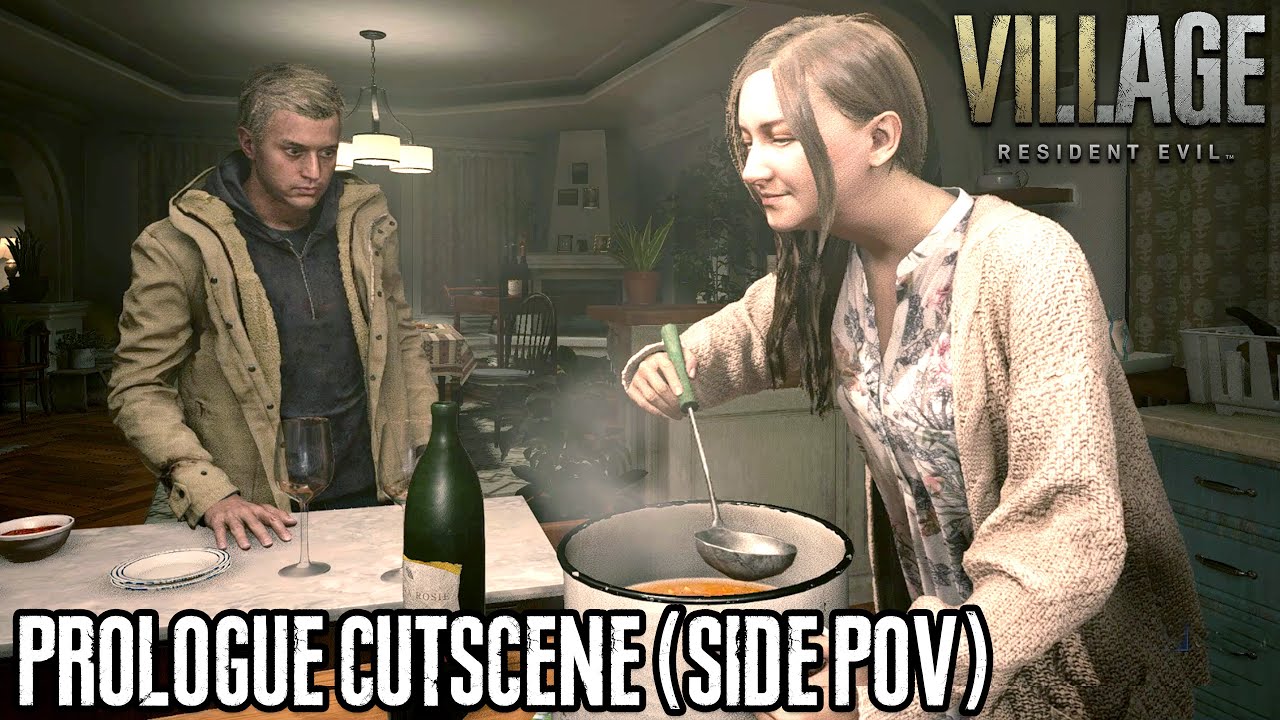 RESIDENT EVIL Village Cutscene in Third Person View Free Camera | The ...