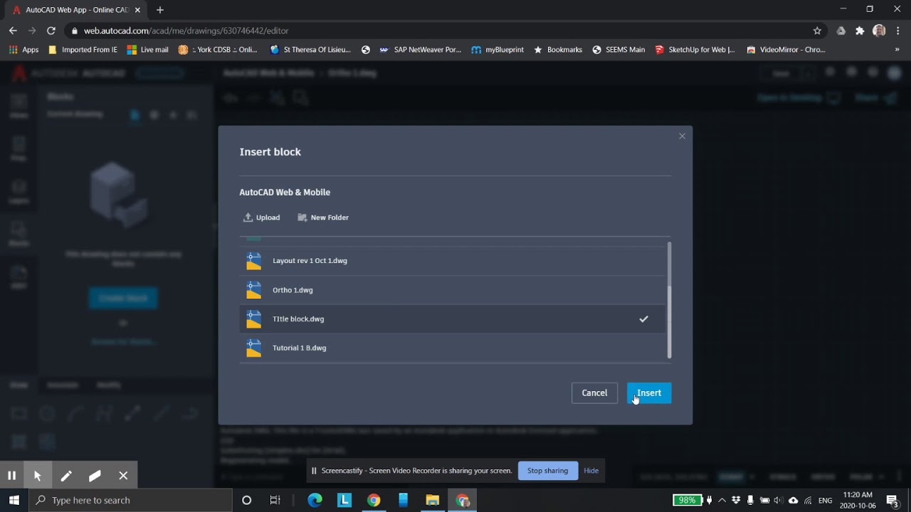 AutoCad Tutorial 5 Web Adding Template Title block - YouTube