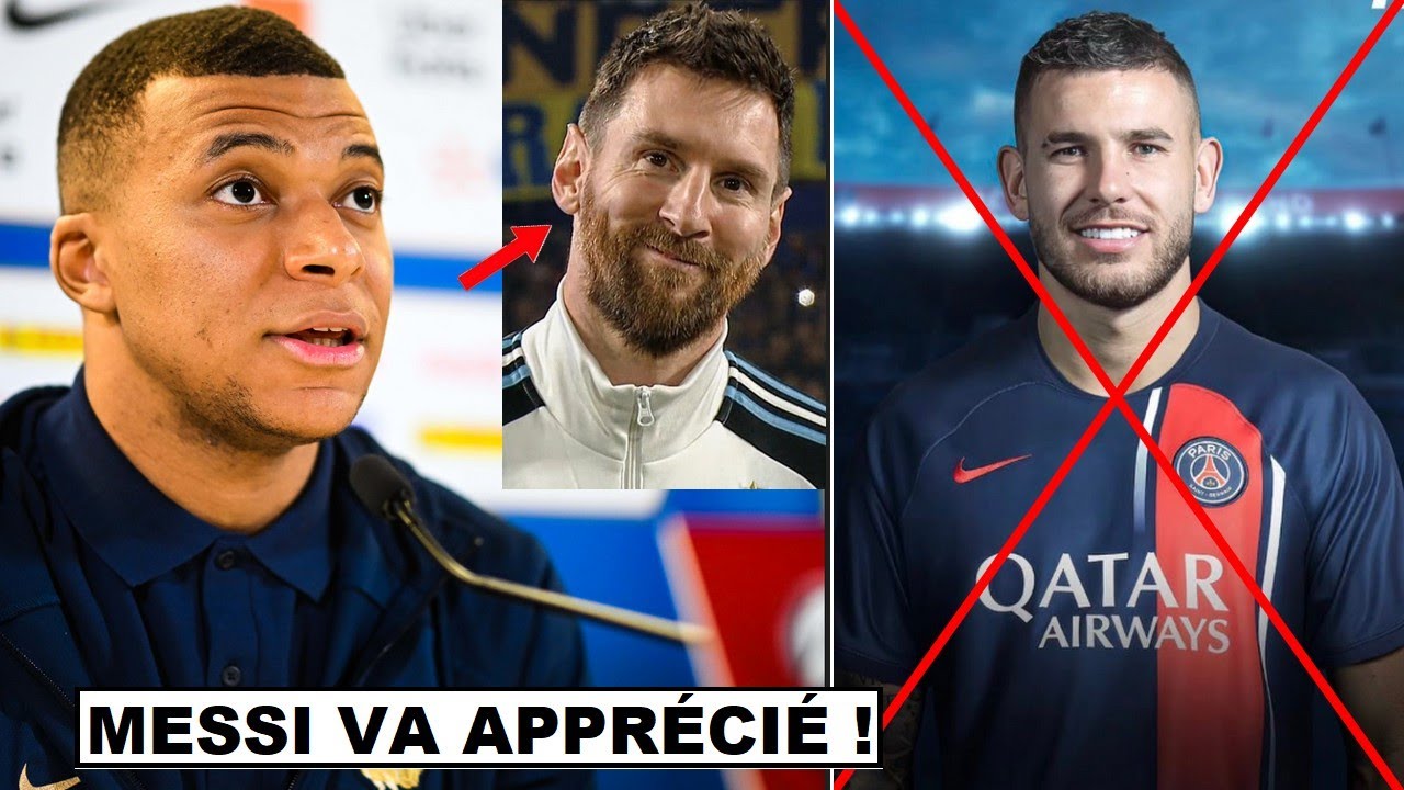 MBAPPÉ ENVOIE UN TRES BEAU MESSAGE D'ADIEU A MESSI ! /LES FANS DU PSG ...