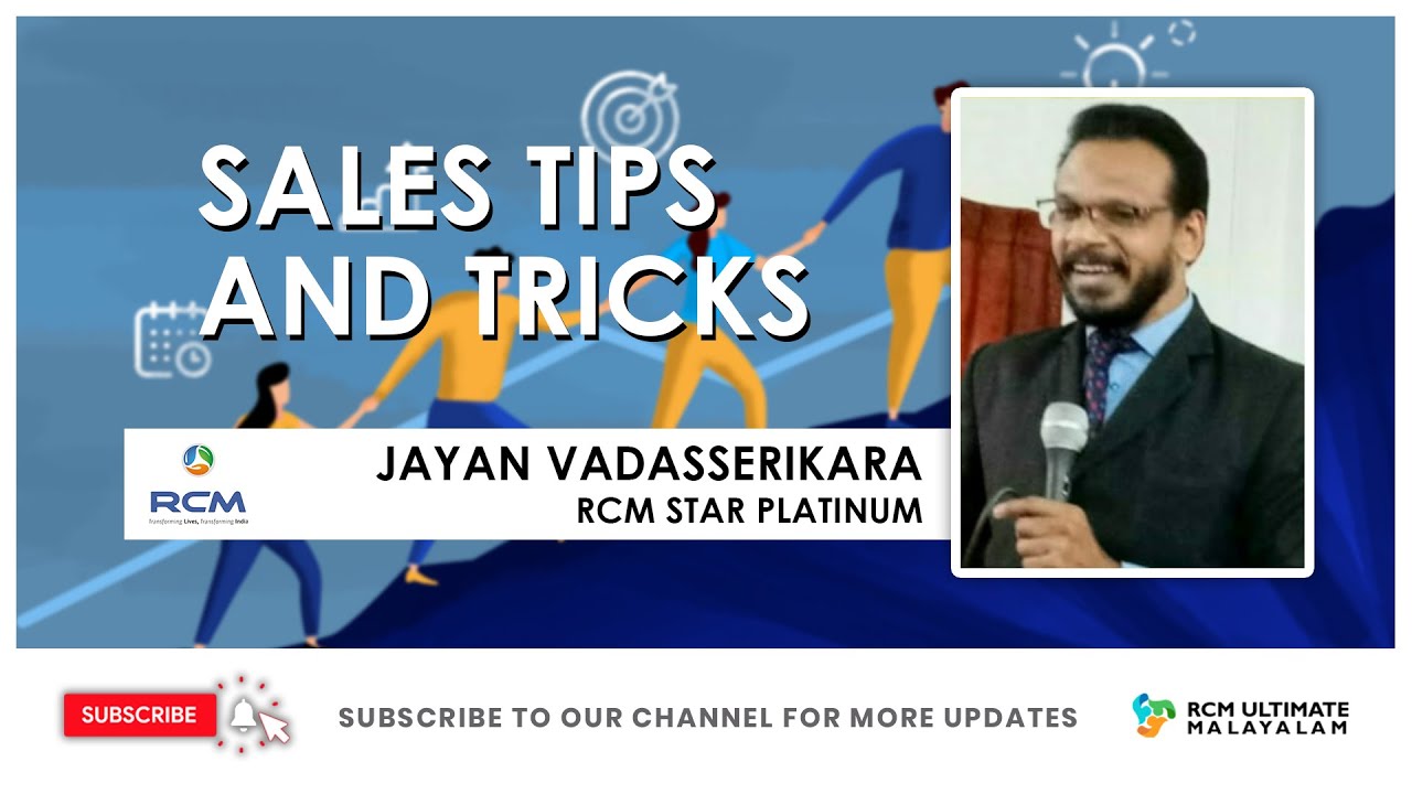 SALES TIPS AND TRICKS SPECIAL SESSION | BY JAYAN VADASSERIKARA RCM STAR PLATINUM - YouTube