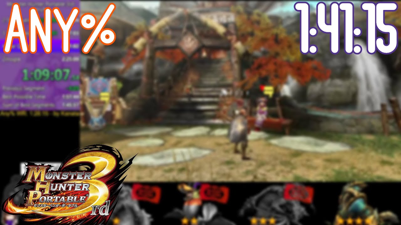 Monster Hunter Portable 3rd - Any% Speedrun - 1:41:15 - YouTube