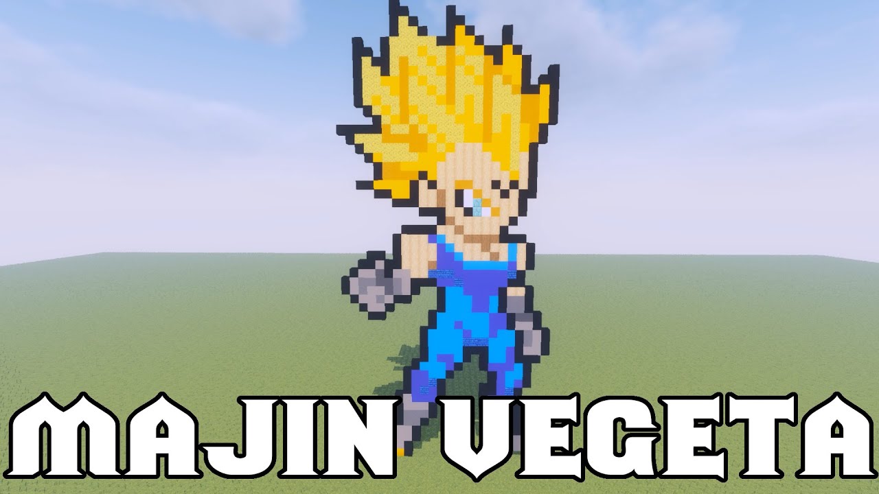 Majin Vegeta [Dragon Ball] - Minecraft Pixel Art [#212] - YouTube