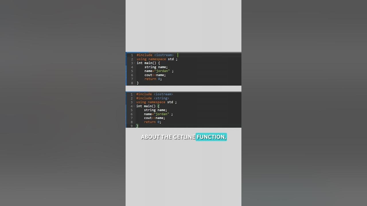 C++ | Part 9 : getline function 💻🚀 #TechnoTutor #cpp #computerscience #cs #programming #coding ...