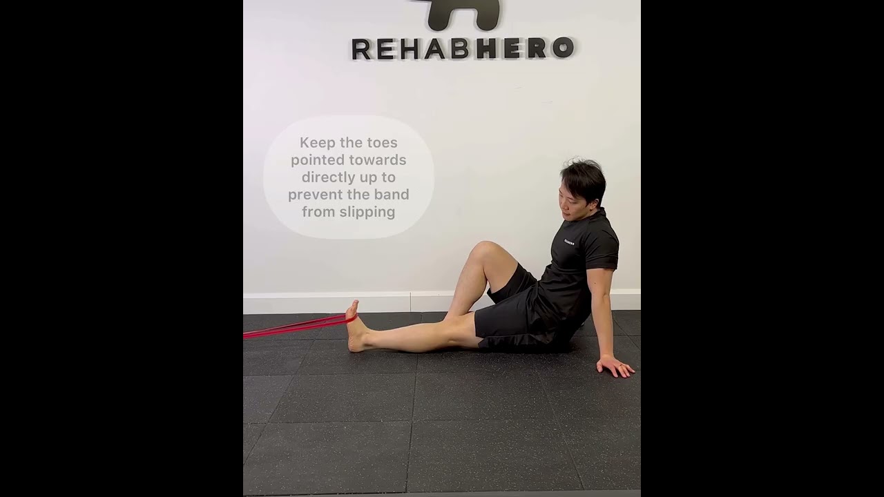 Banded Toe Raises - Ankle Dorsiflexion strengthening exercise for ...