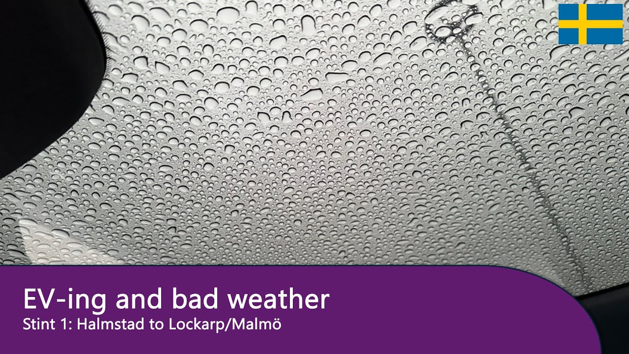 EVing and bad weather (from Halmstad to Malmö) - YouTube