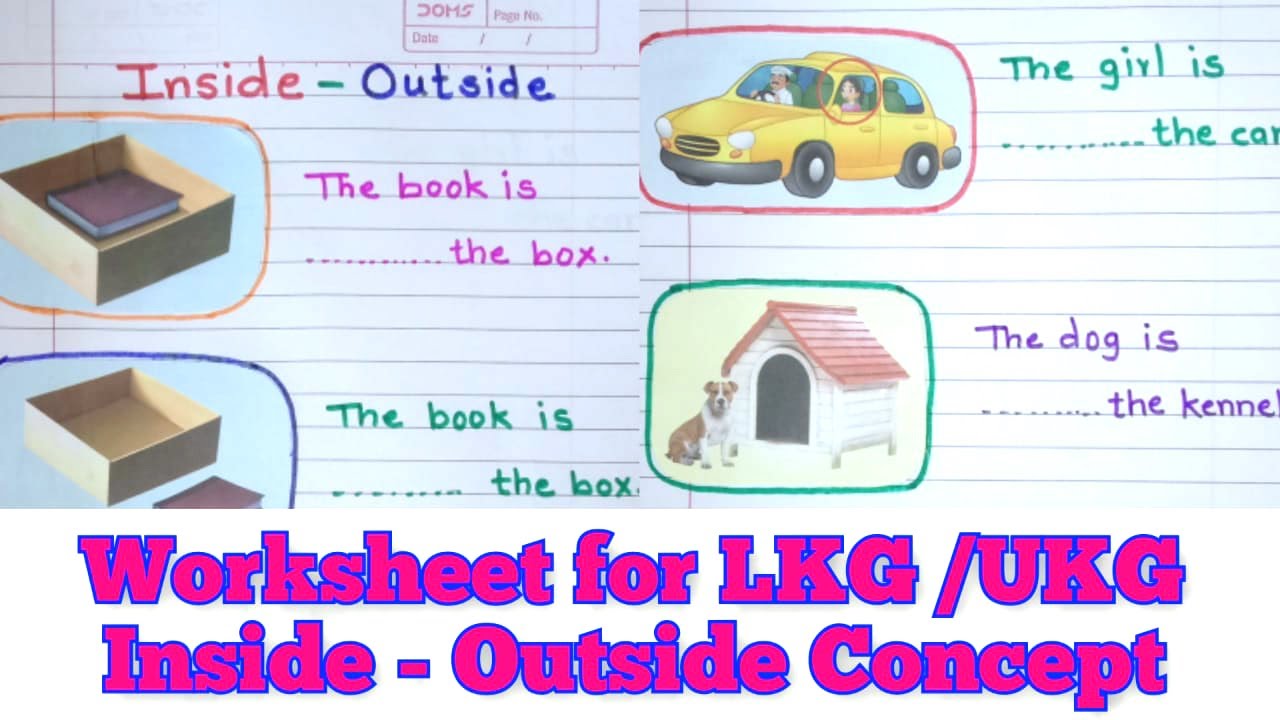 Inside Or Outside Worksheet | Inside outside for LKG/ UKG | Class 1 ...