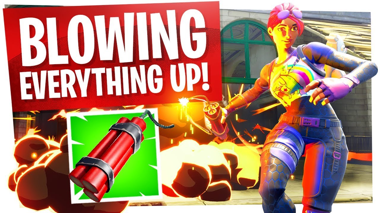 BLOWING EVERYTHING UP with THE NEW DYNAMITE! - Fortnite NEW Splode Item ...