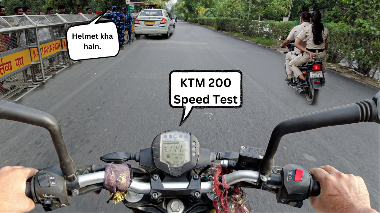 KTM 200cc Top Speed | Police security hai aur road bhi band hai - YouTube