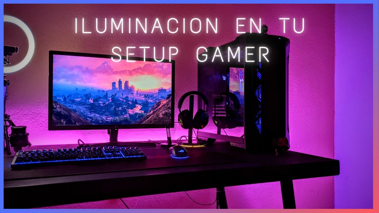 Como Iluminar Setup Gamer | Philips Hue Lightstrip Plus | Iluminacion ...
