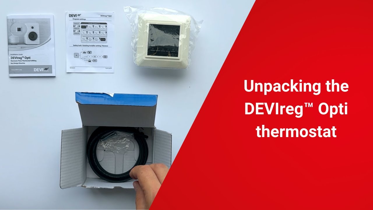 DEVIreg™ Opti thermostat unpacking - YouTube