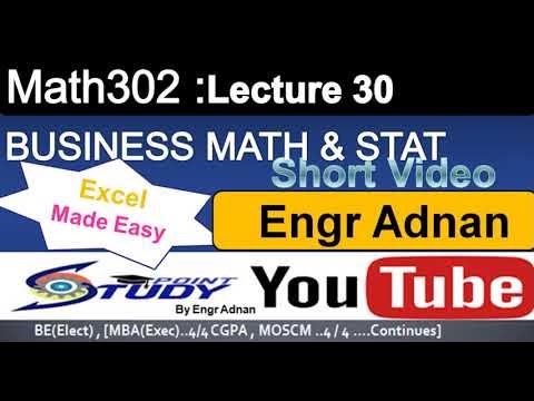 MTH302 Short Video| Lecture 30 |VU Short Lecture |MTH 302 Short Videos ...