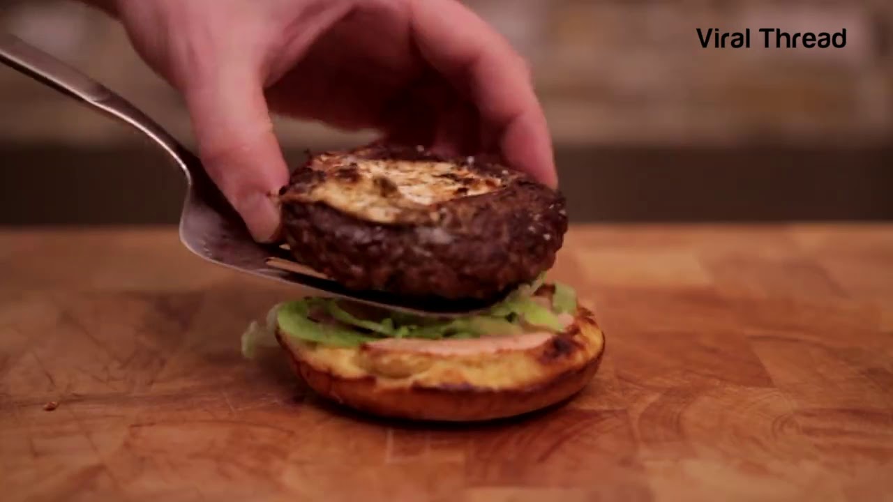 Egg in a burger hole - YouTube