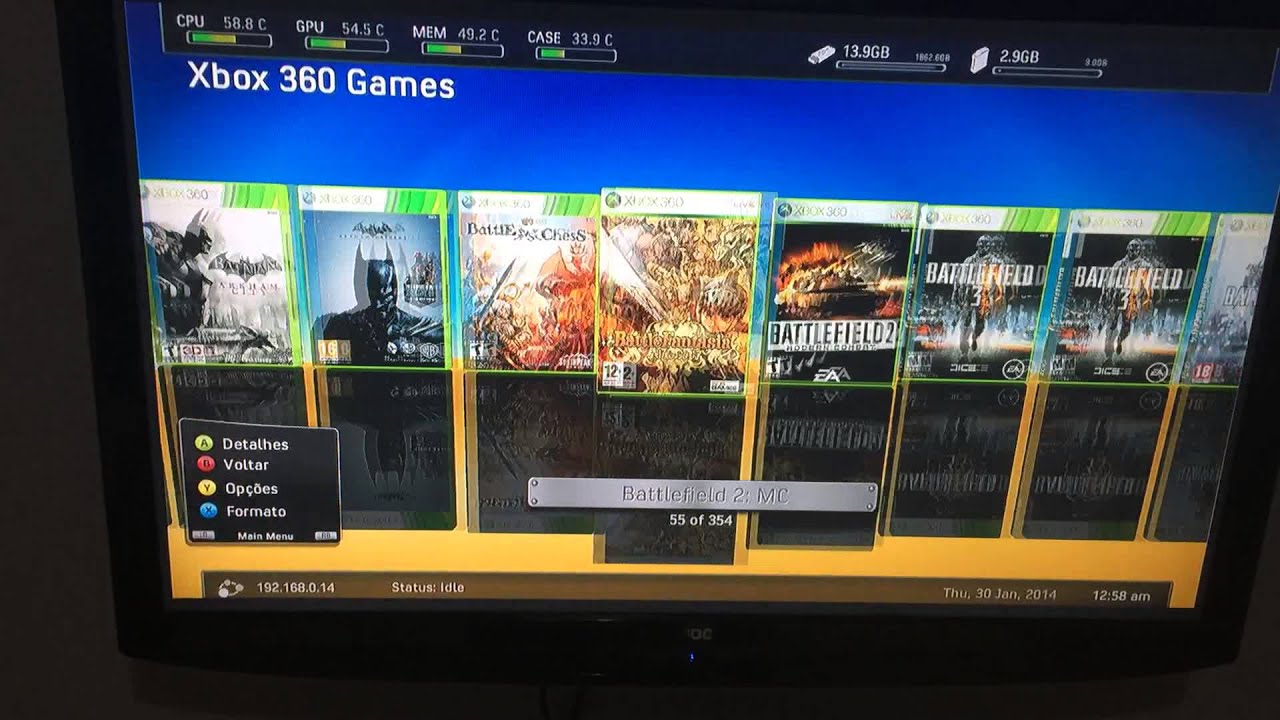 XBOX RGH COM HD 2TB - YouTube