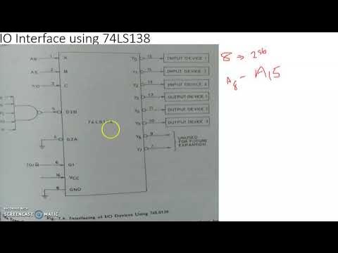 Microprocessor 8085 - IO Address decoding using 74LS138 - YouTube