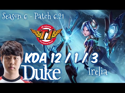 SKT Duke IRELIA vs SKT Bengi KENNEN Top - Patch 6.21 NA Ranked - YouTube
