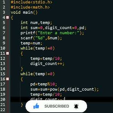 #C 17 To Print Disarium number in C || computer programming || #shorts #coding #programming ...