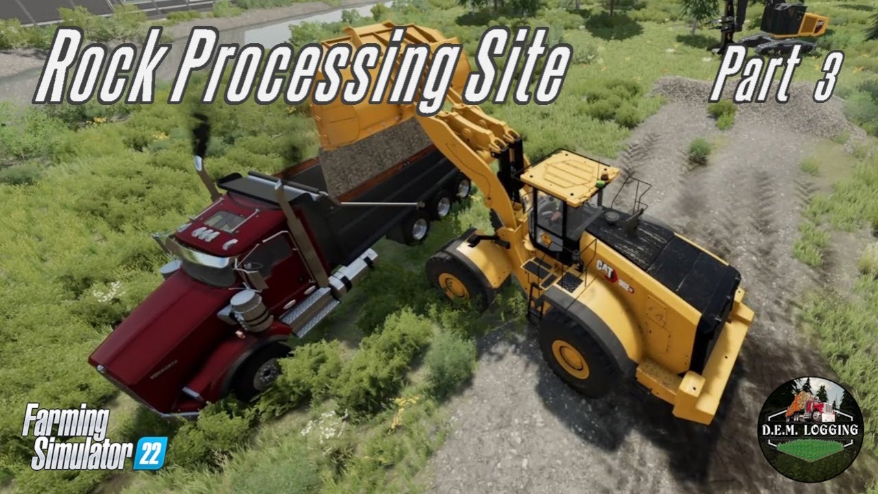Rock Processing Site Construction Part 3 - Farming Simulator 22 - YouTube