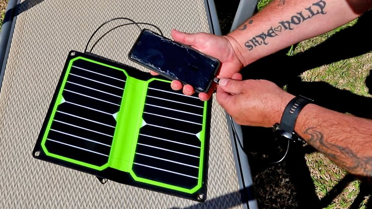 BEAM Outback 11 Watt Solar Panel test and review - YouTube