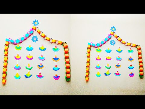 Easy Paper Diwali Decor | Easy Paper Decoration | Wall Decoration | DIY ...
