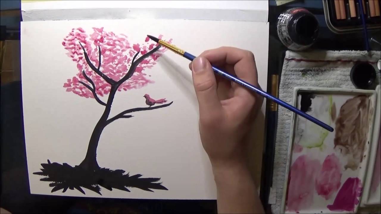 Sumi-e: Maple Tree - YouTube